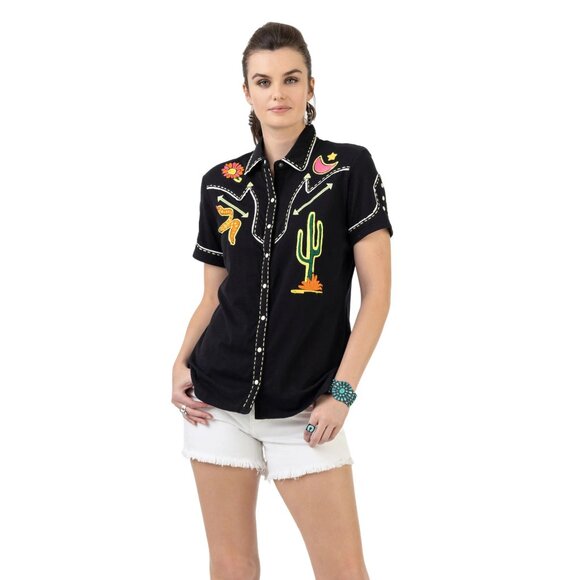 Double D Ranch | Tops | Double D Ranch Rattlesnake Ravine Black Top Xl ...